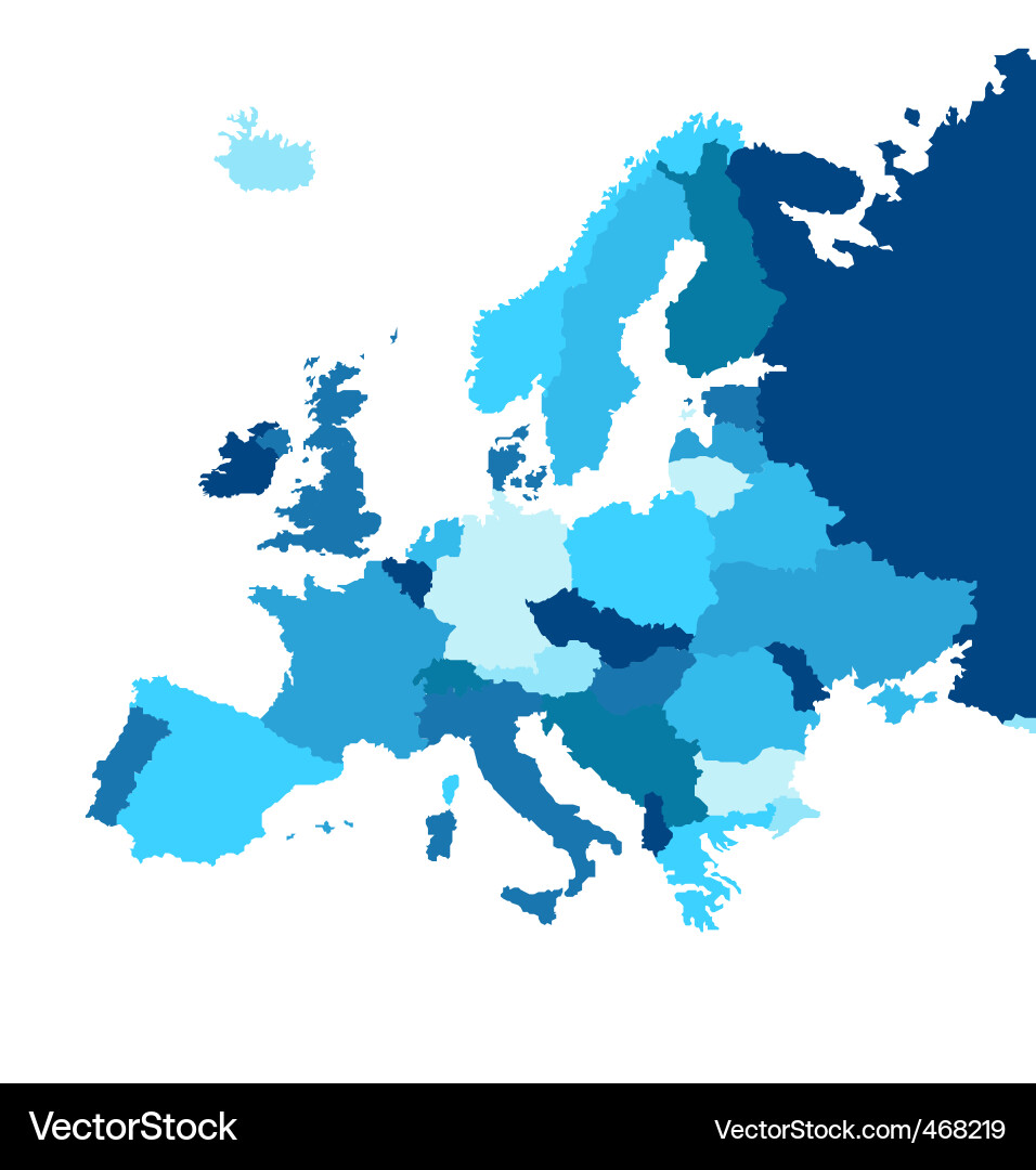 European Map Royalty Free Vector Image - VectorStock