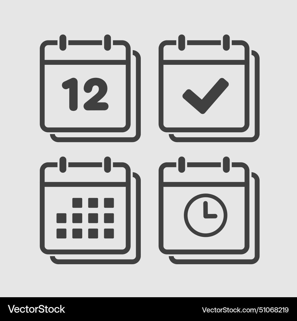 Icon calendar number 12 agenda app timer done Vector Image