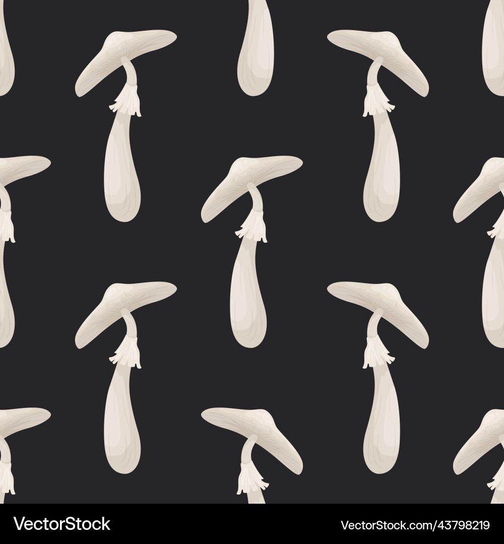 Seamless pattern with toadstool mushroom Vector Image