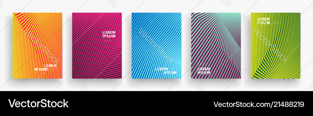 Simple modern covers template design set Vector Image