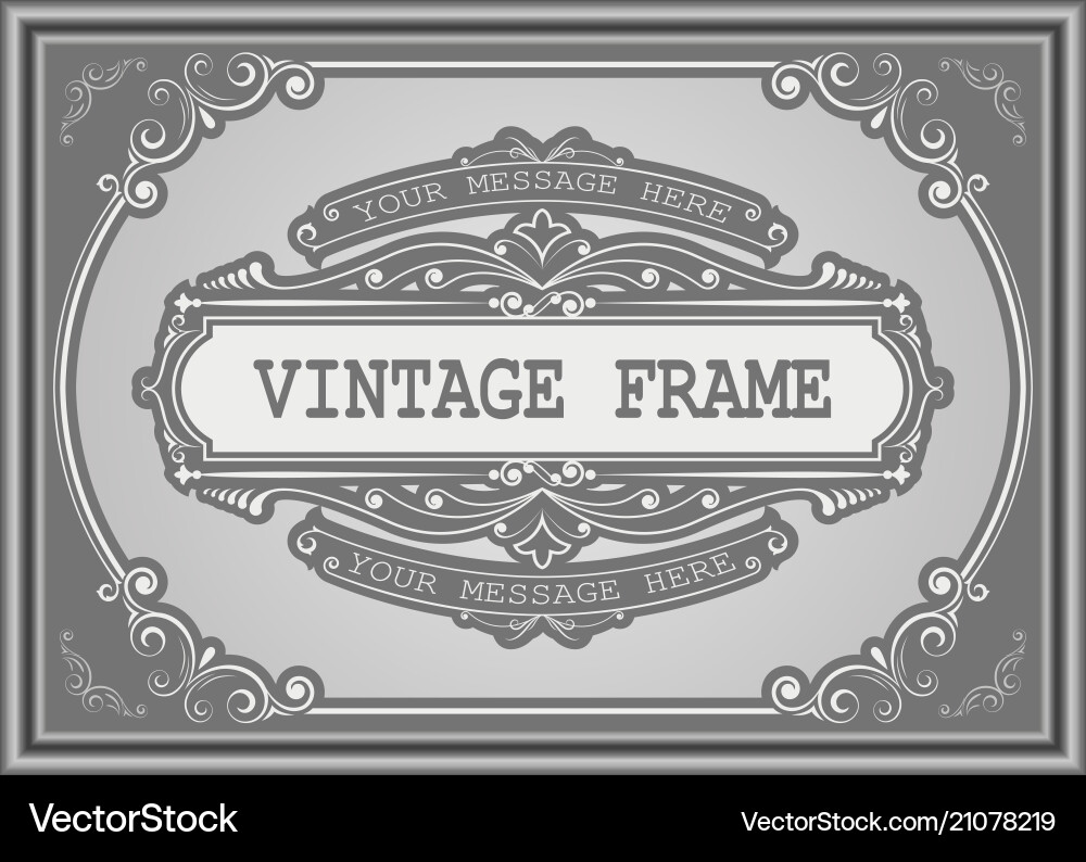 Vintage frame Royalty Free Vector Image - VectorStock