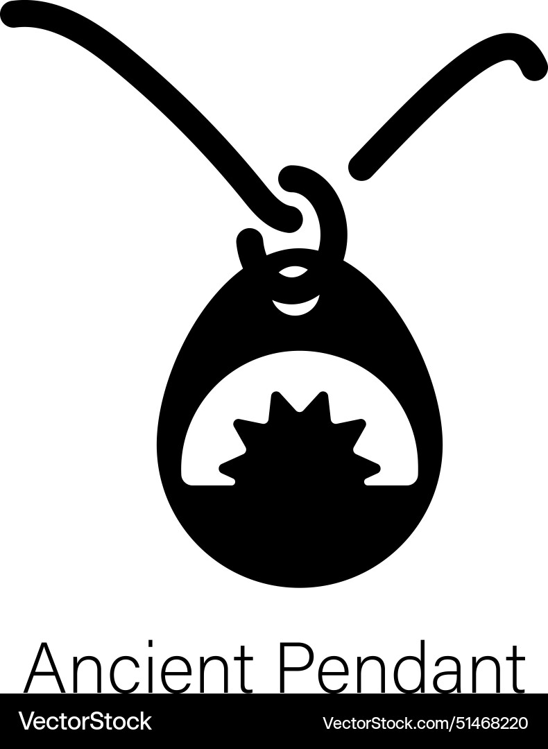 Ancient pendant Royalty Free Vector Image - VectorStock