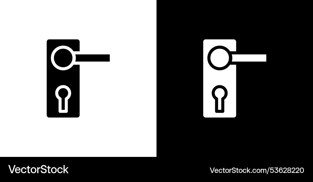 Door knob icon set Royalty Free Vector Image - VectorStock