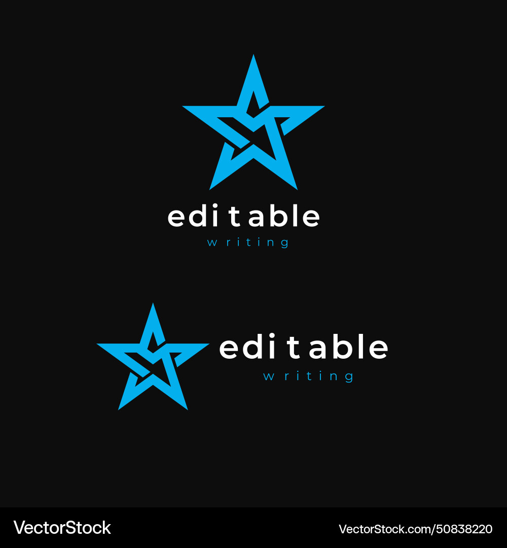 Letters sm ms star logo Royalty Free Vector Image