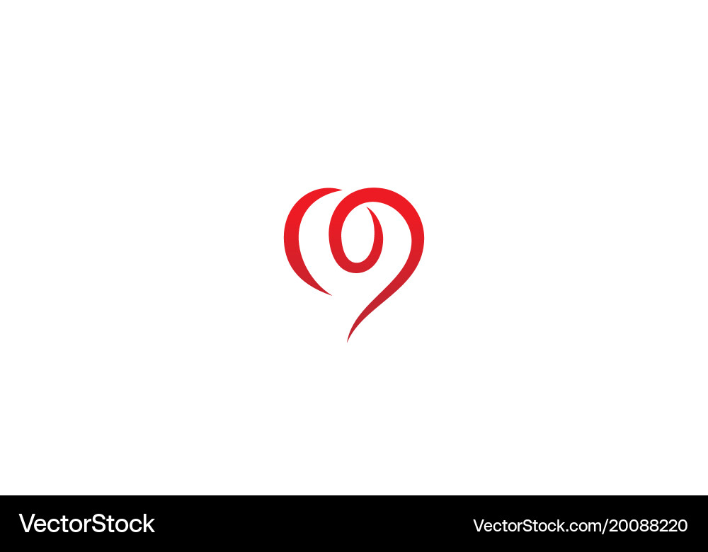 Love swirl abstract valentine logo Royalty Free Vector Image
