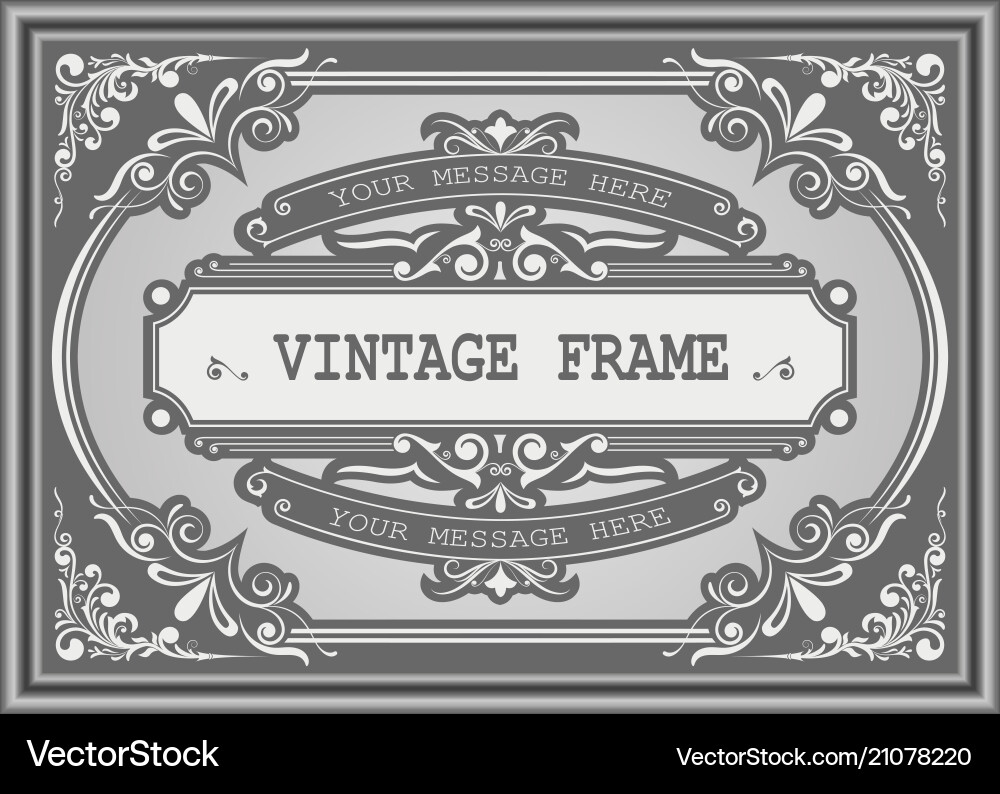 Vintage frame Royalty Free Vector Image - VectorStock