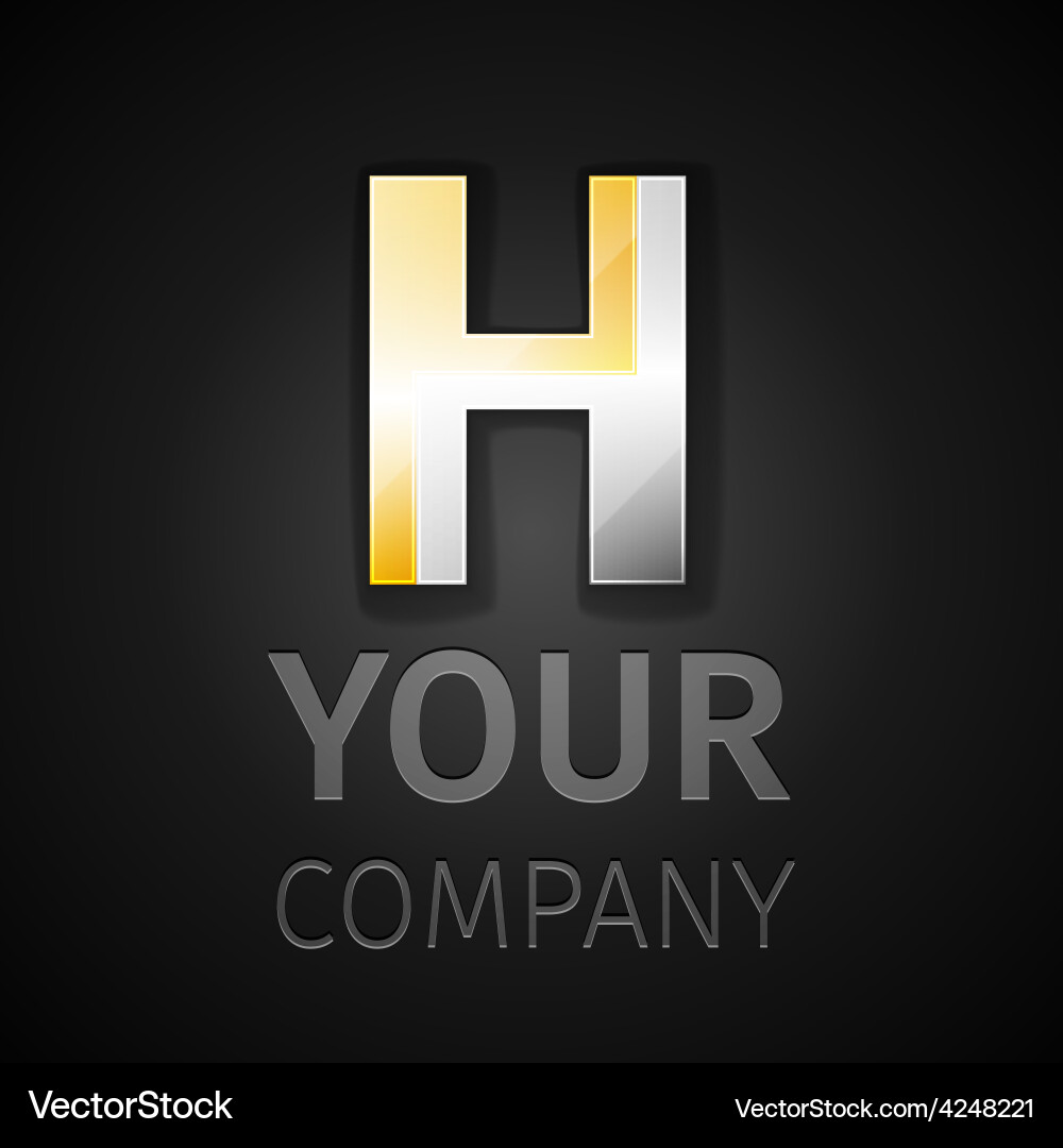 Abstract logo letter h Royalty Free Vector Image