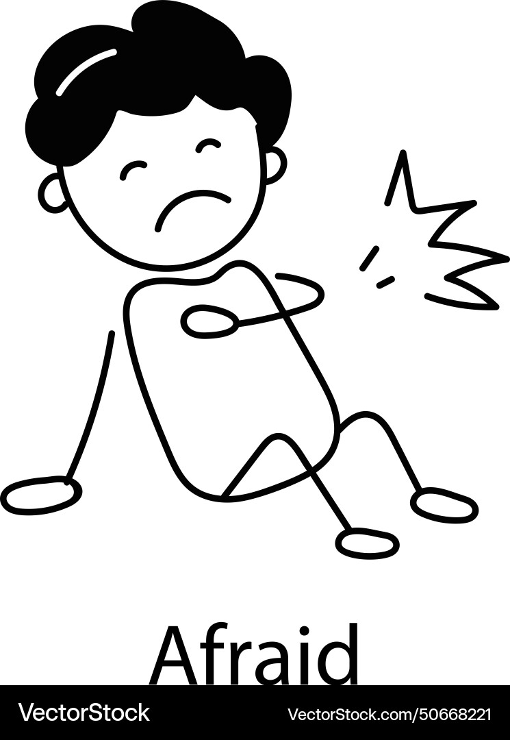 Afraid Royalty Free Vector Image - VectorStock