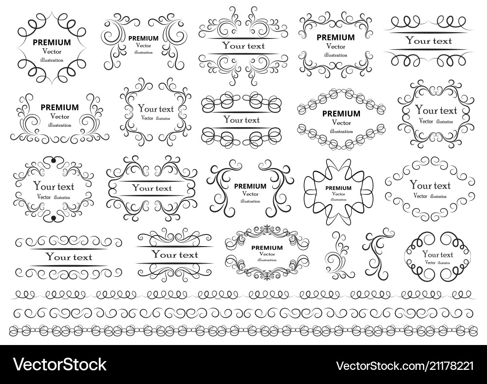 Elegant Swirls & Scrolls Royalty Free Vector Image