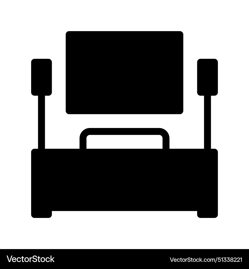 Entertainment solid icon family room symbol Vector Image