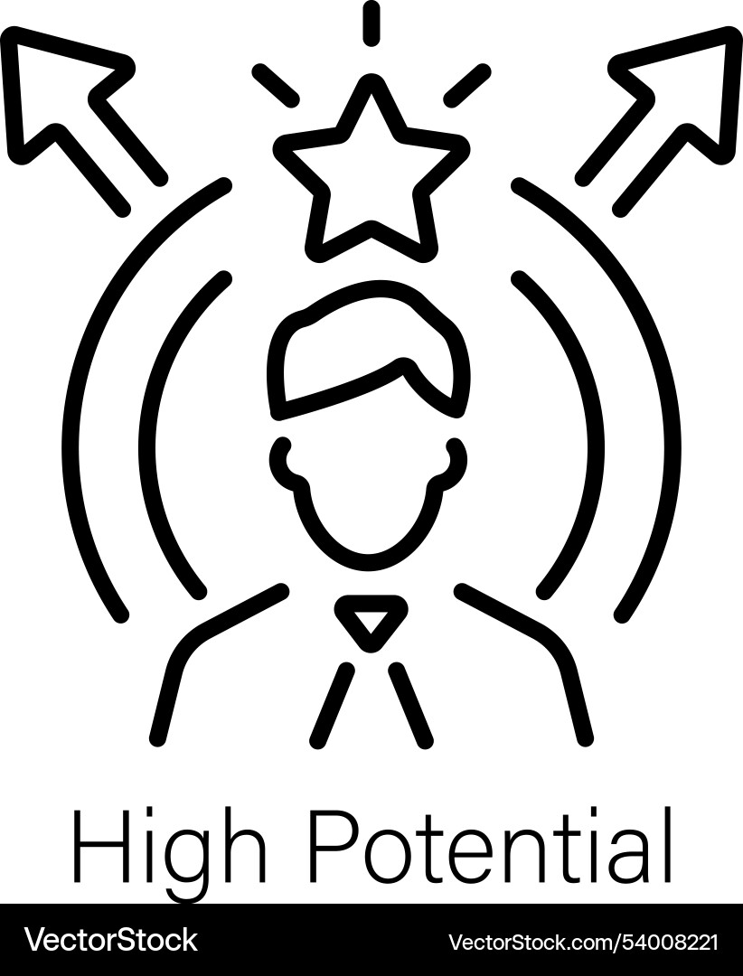 High potential Royalty Free Vector Image - VectorStock