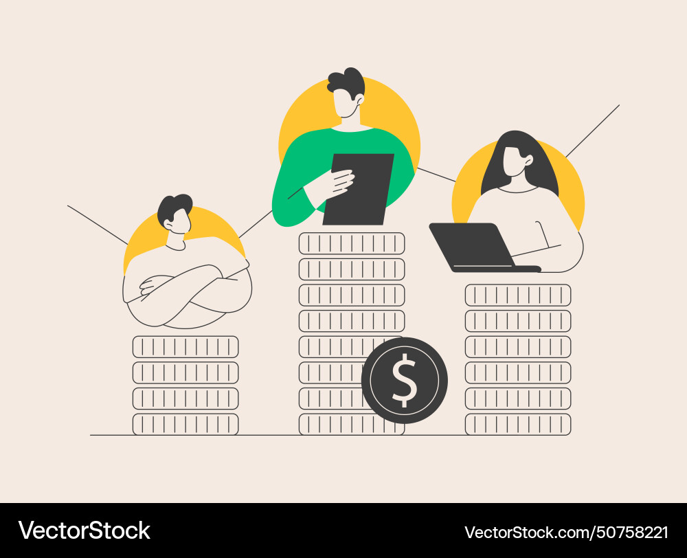 Income inequality abstract concept Royalty Free Vector Image