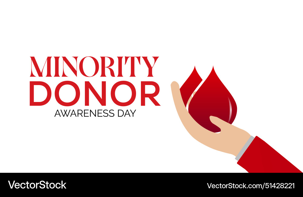 National minority donor awareness day Royalty Free Vector