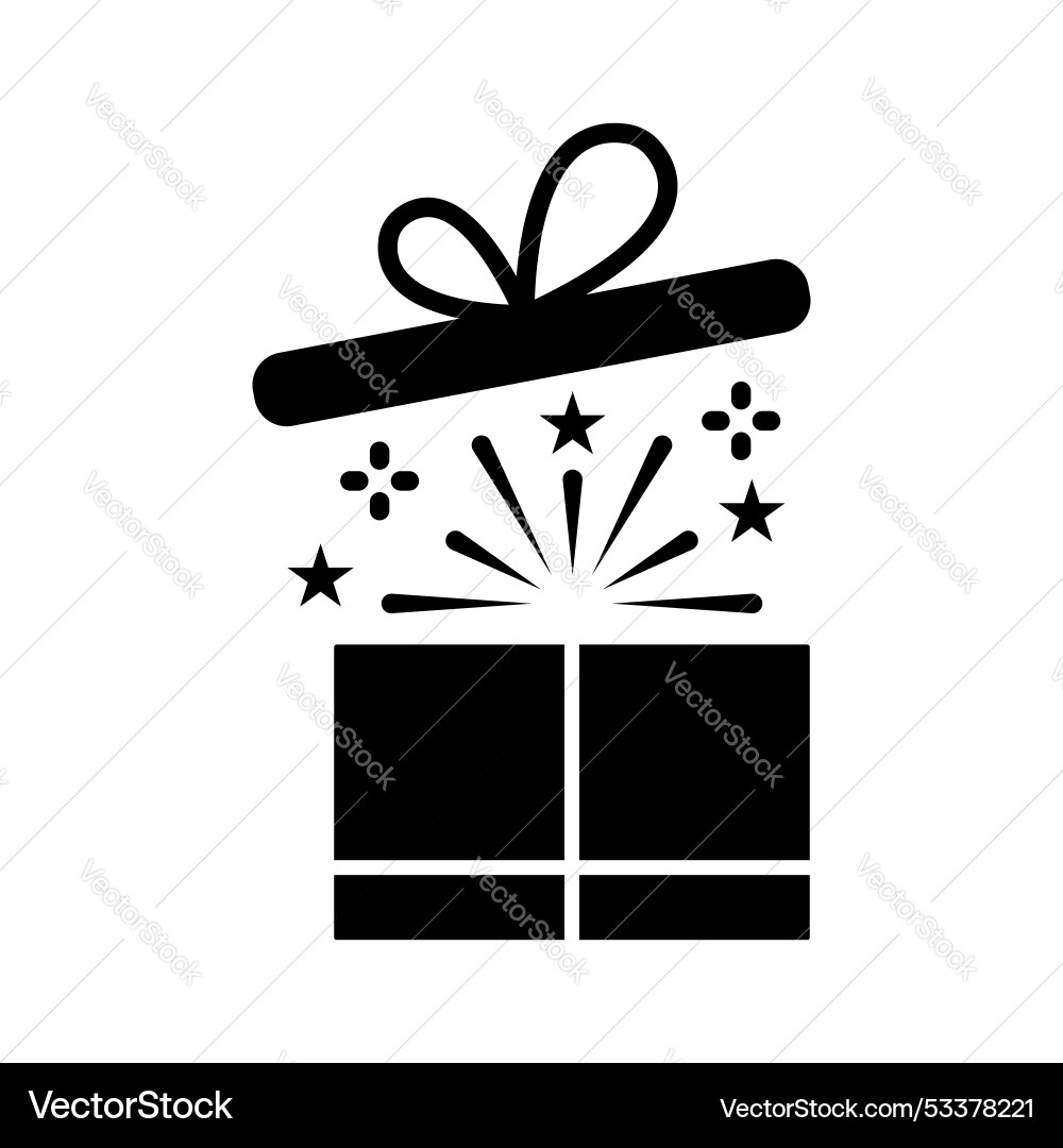Open gift box icon set of surprise Royalty Free Vector Image