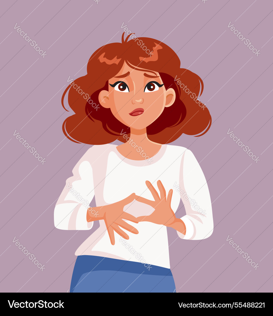 Person with Nervous Tics and Gestures Royalty Free Vector