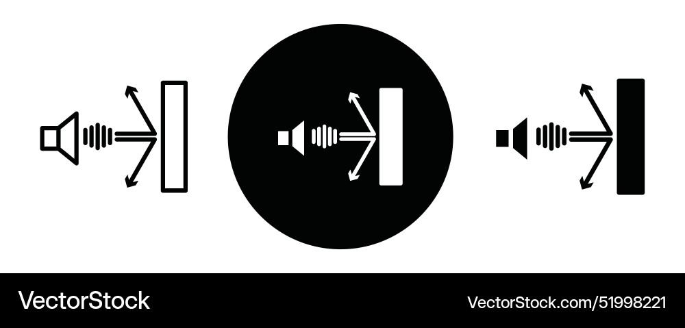 Soundproofing walls outline icon collection Vector Image