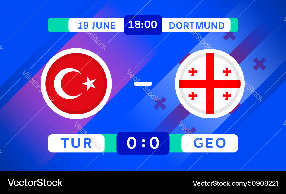Turkey vs georgia match design element flags Vector Image