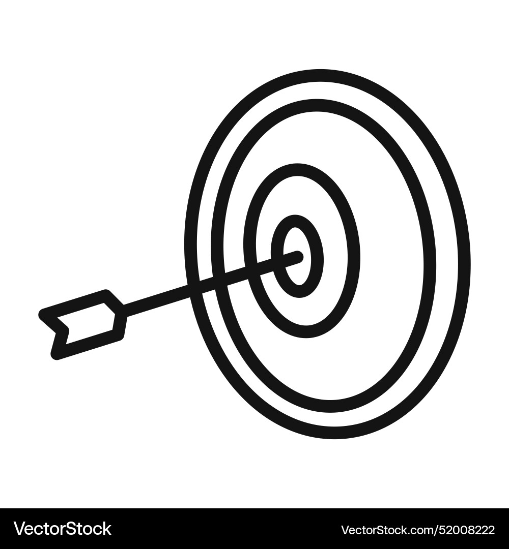 Accurate bullseye icon perfect for goal setting Vector Image