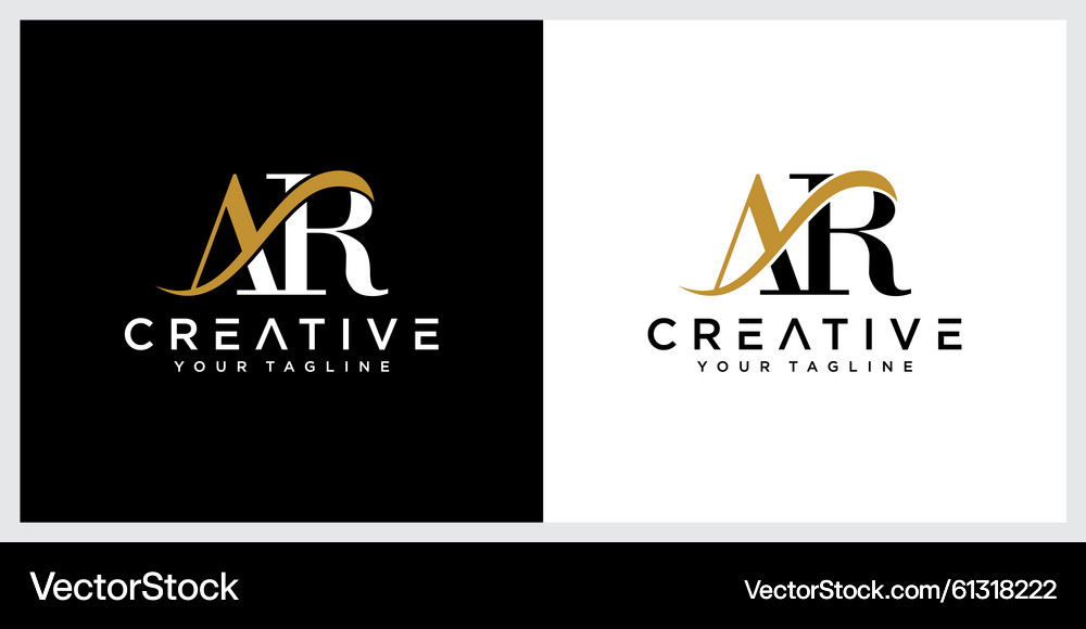 AR Letter Logo Template - Minimalist – Royalty-Free Vector | VectorStock