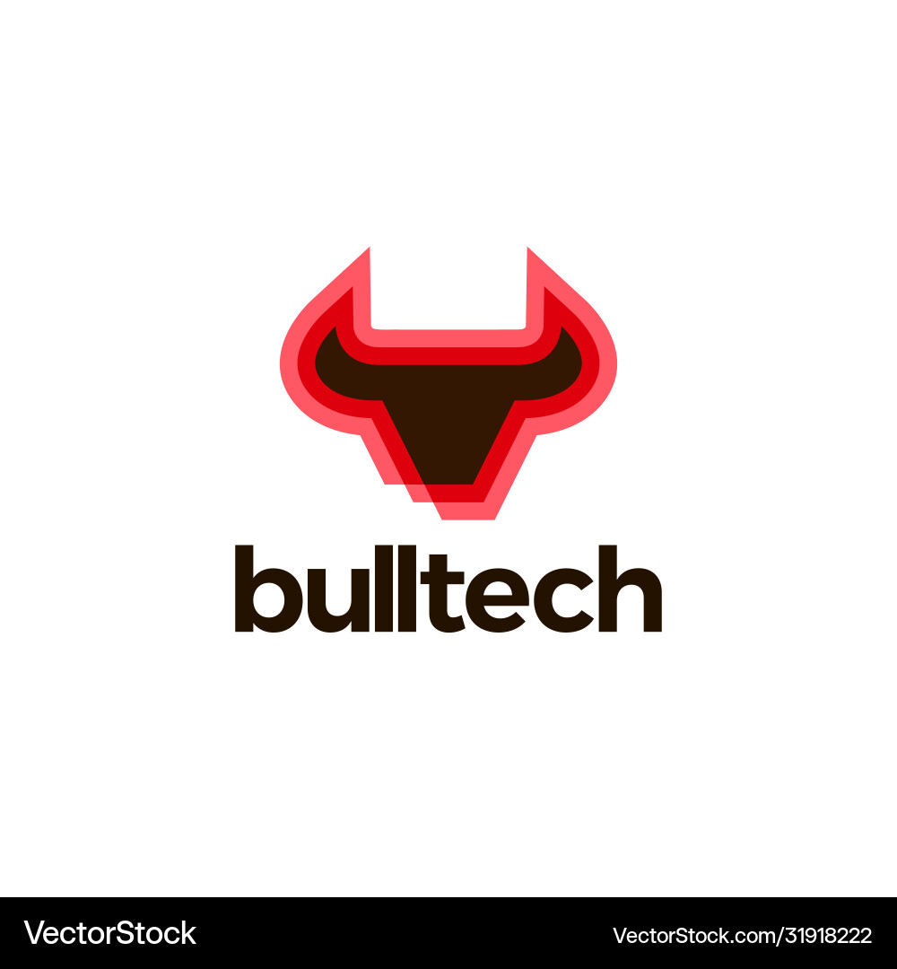 Bull tech logo icon Royalty Free Vector Image - VectorStock