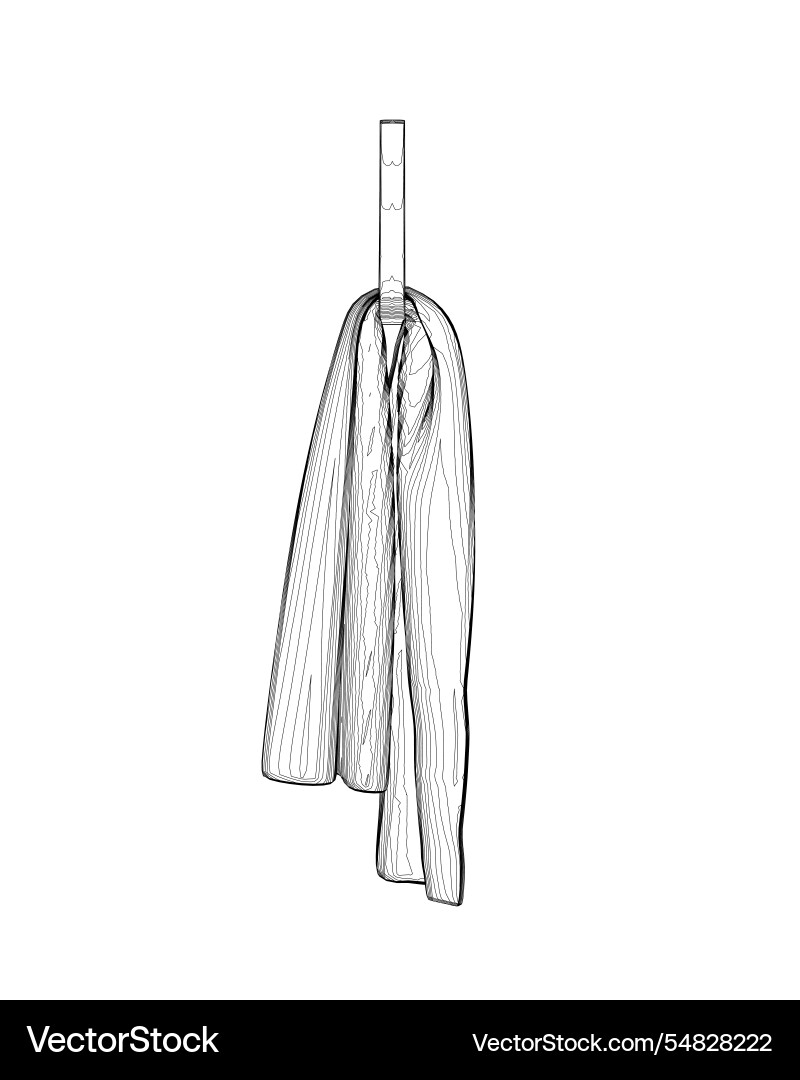 Hanger elements of bathroom hanging towel Vector Image