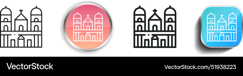 Bogot icon thin linear regular and button style Vector Image