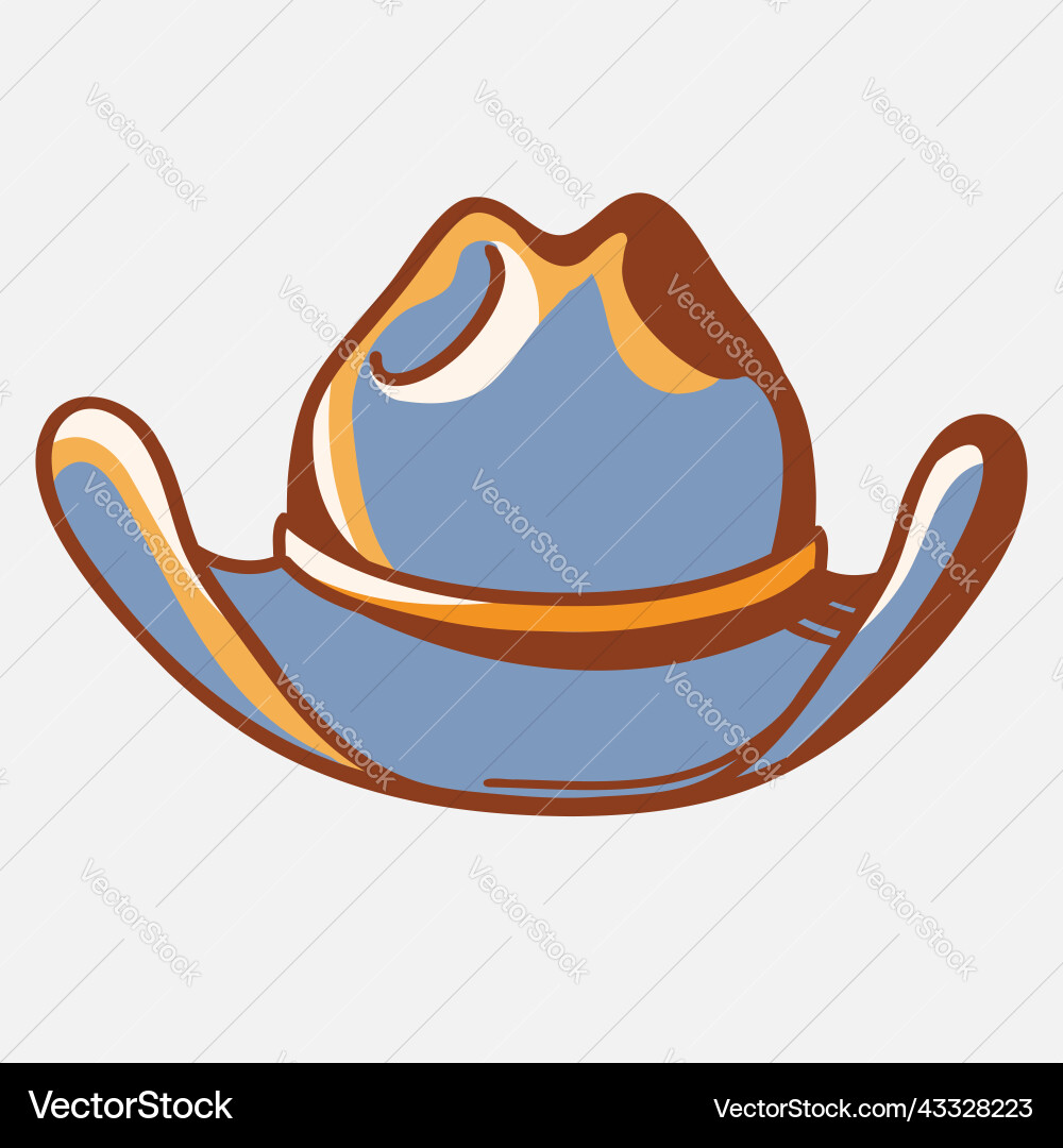Cowboy hat isolated on white Royalty Free Vector Image