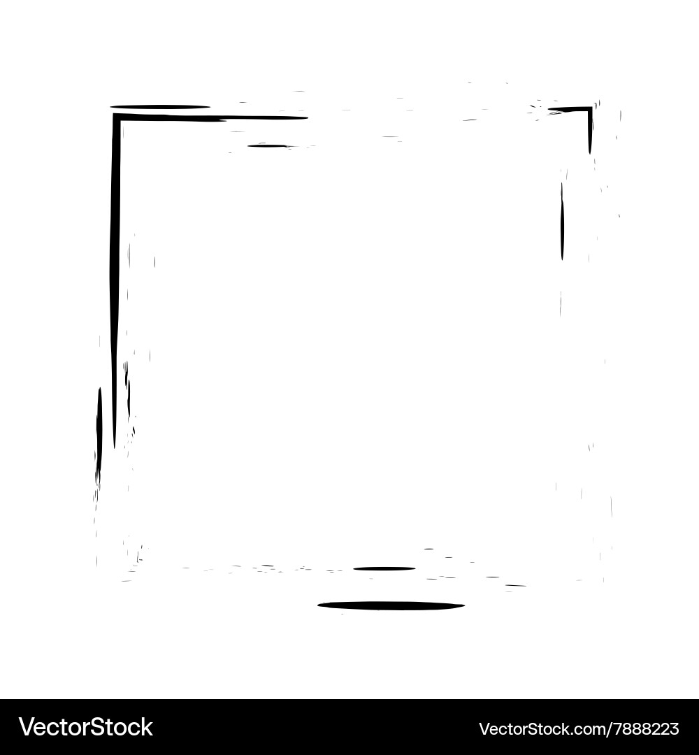 Frame square ink grunge background Royalty Free Vector Image