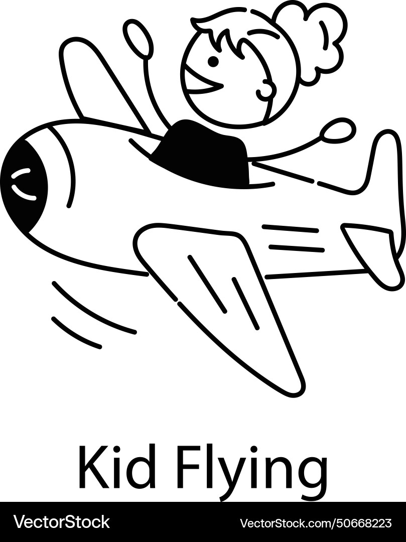 Kid flying Royalty Free Vector Image - VectorStock