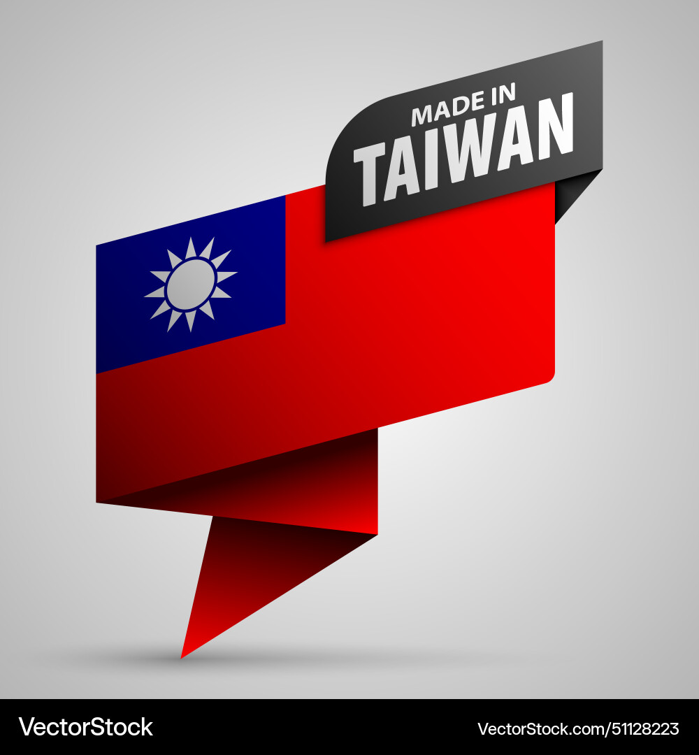 Made in taiwan graphic and label Royalty Free Vector Image