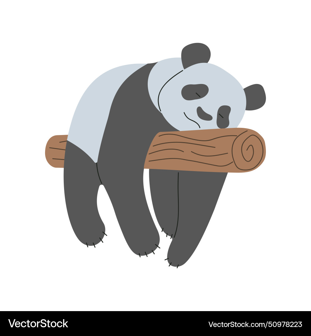 Panda single 7 Royalty Free Vector Image - VectorStock