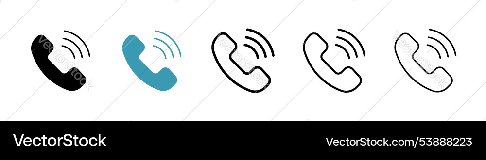 Phone call icon set Royalty Free Vector Image - VectorStock