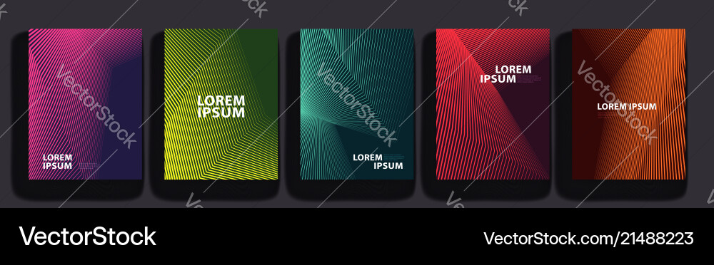 Simple modern covers template design set Vector Image