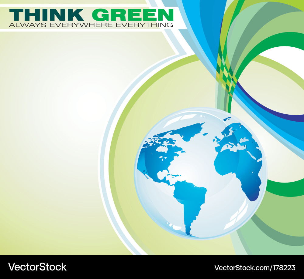 Think green background Royalty Free Vector Image