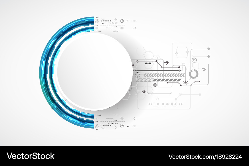Abstract circle technology concept circuit board Vector Image