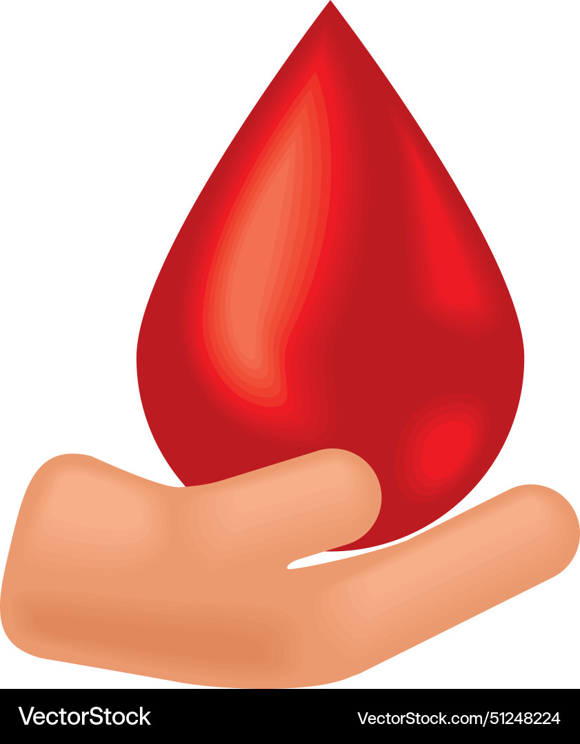 Blood donation charity Royalty Free Vector Image