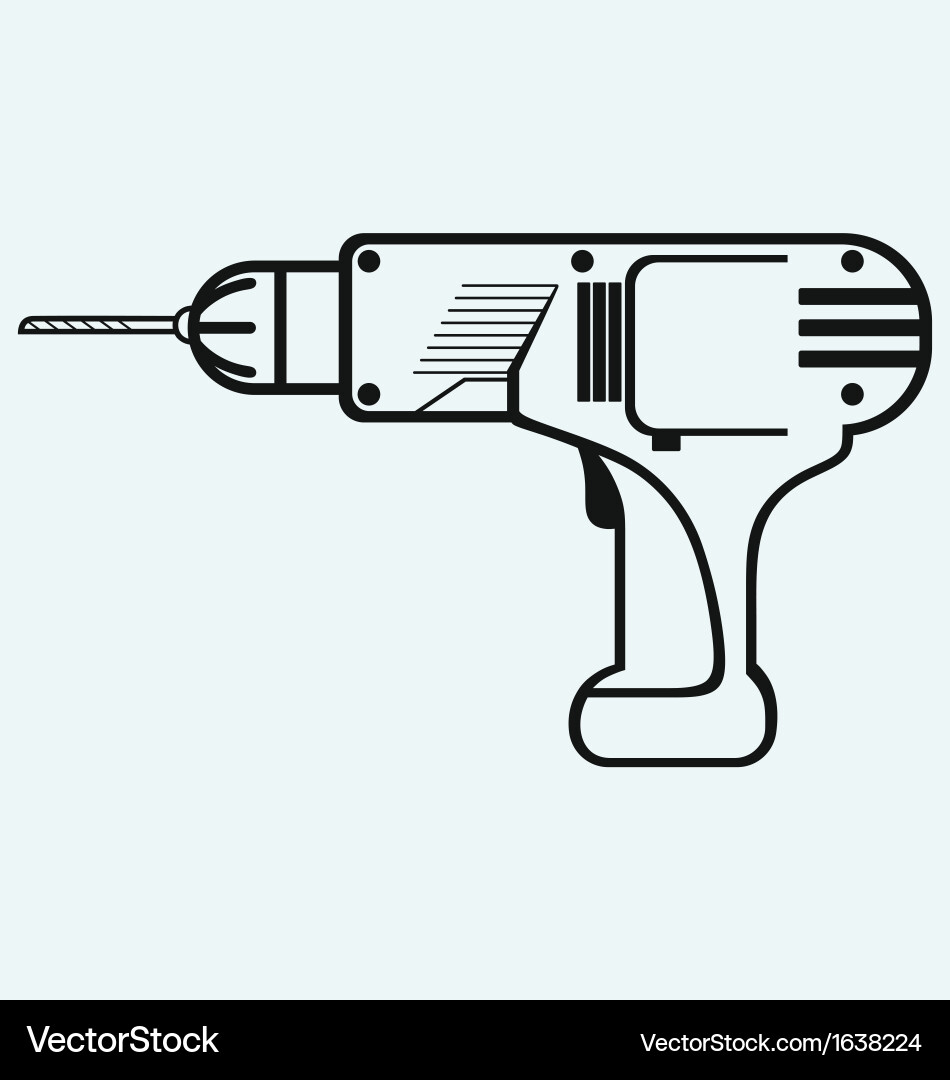 Cordless drill Royalty Free Vector Image - VectorStock