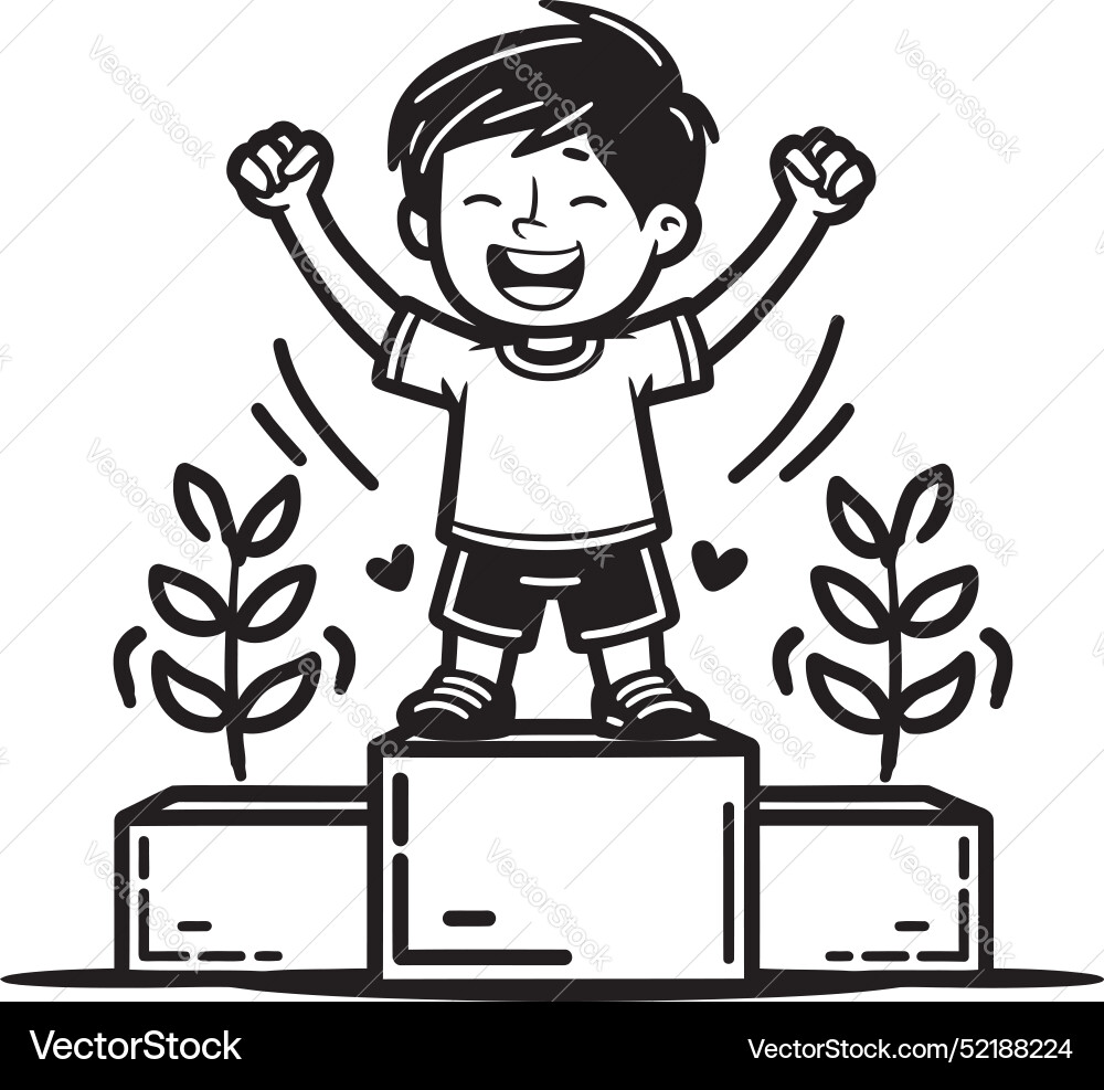 Elevating excellence first position glory Vector Image