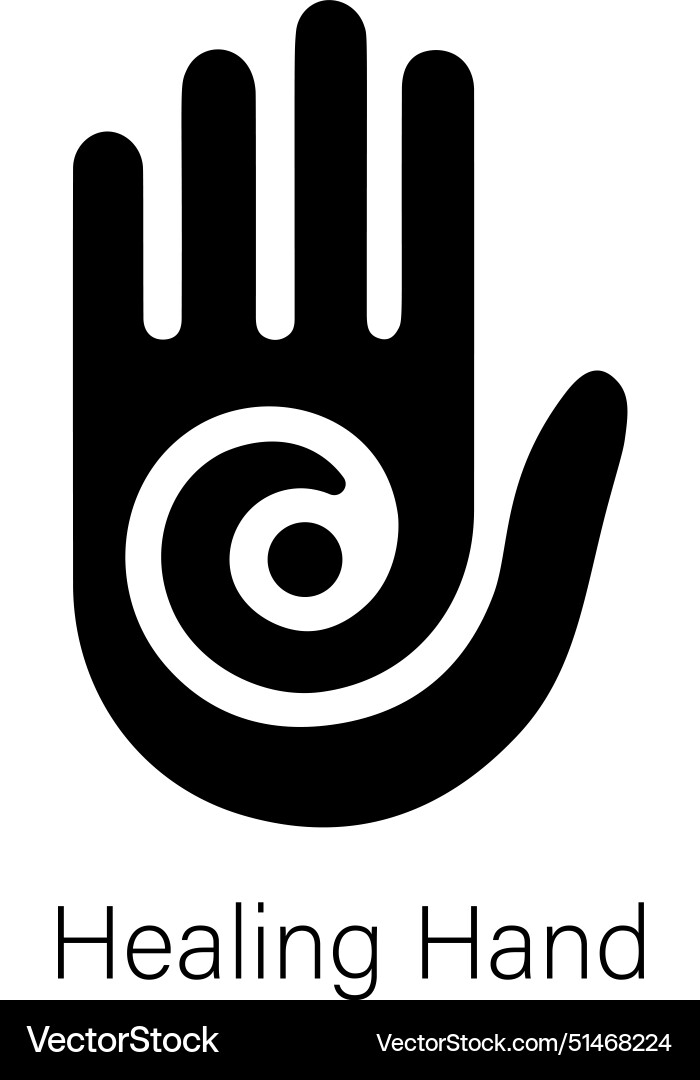 Lakota Healing Symbols Healing Hand Royalty Free Vector Image