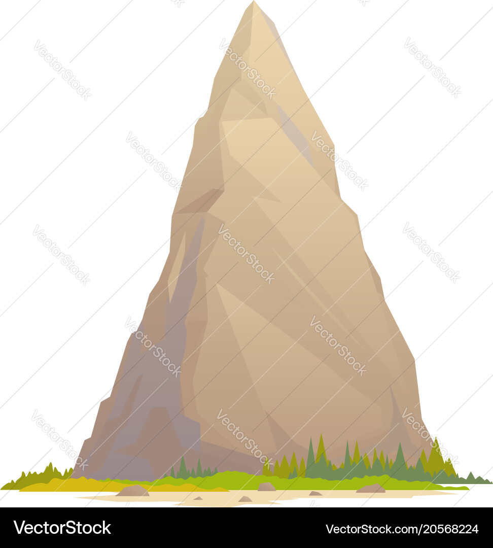 One high mountain peak Royalty Free Vector Image