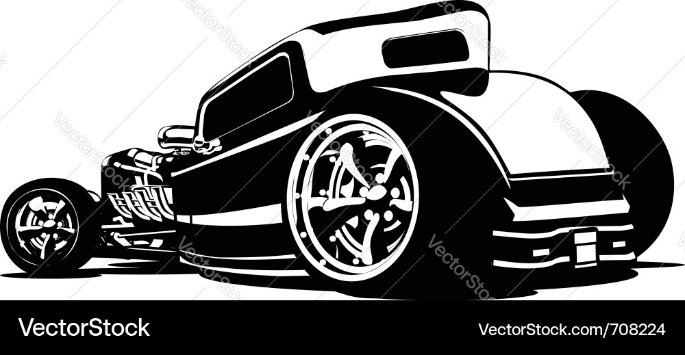 Retro Hot Rod Cartoon Royalty Free Vector Image