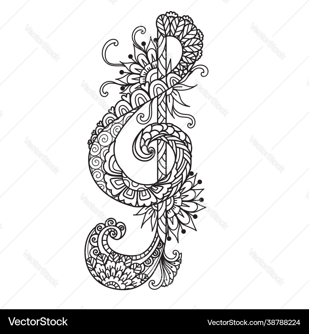 Treble clef Royalty Free Vector Image - VectorStock