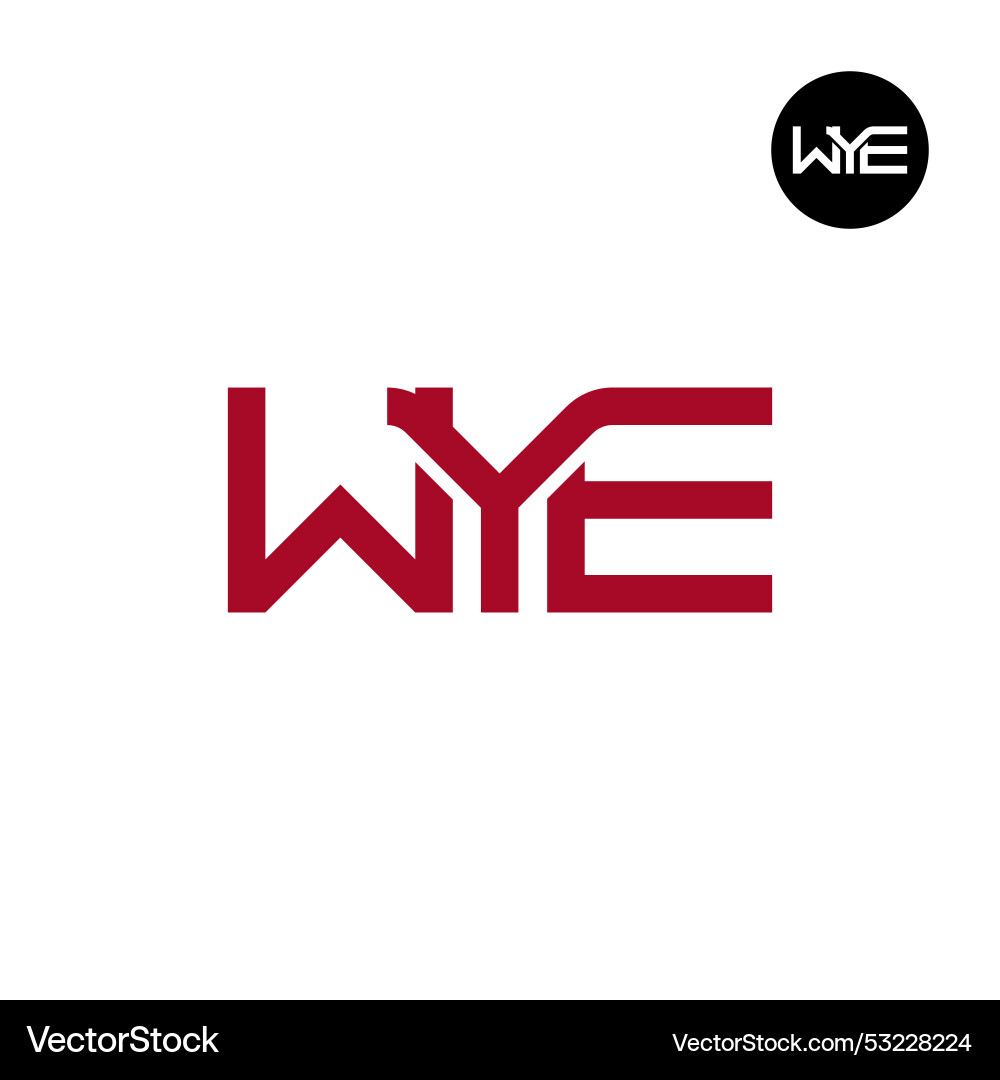 Wye logo letter monogram design Royalty Free Vector Image