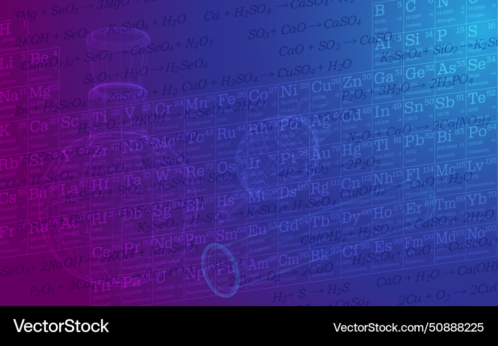 Background for a presentation on chemistry Vector Image