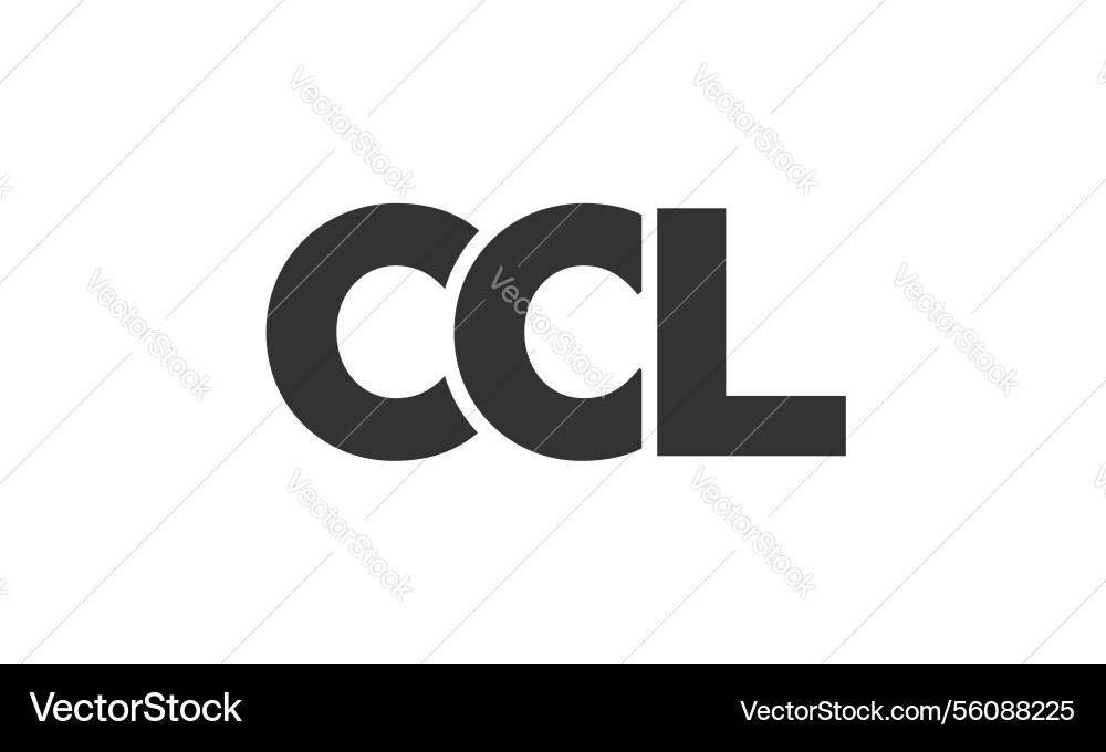 Ccl logo design template with strong and modern Vector Image