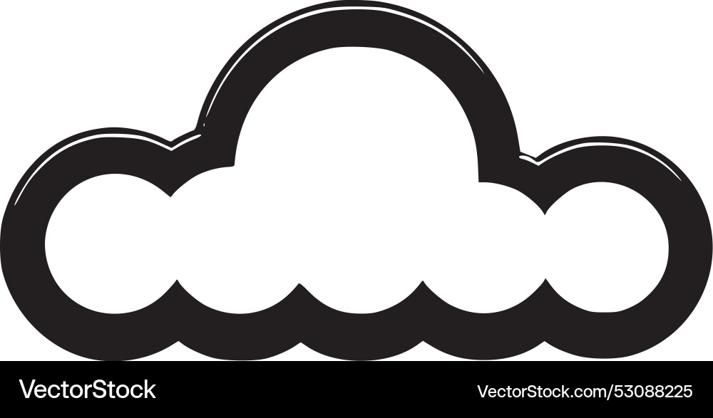 Cloud - minimalist and simple silhouette Vector Image