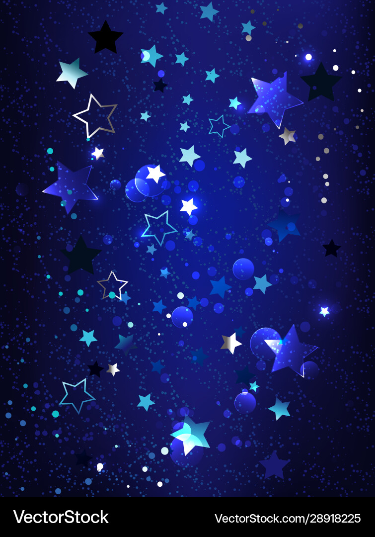 Dark Blue Starry Background Royalty Free Vector Image