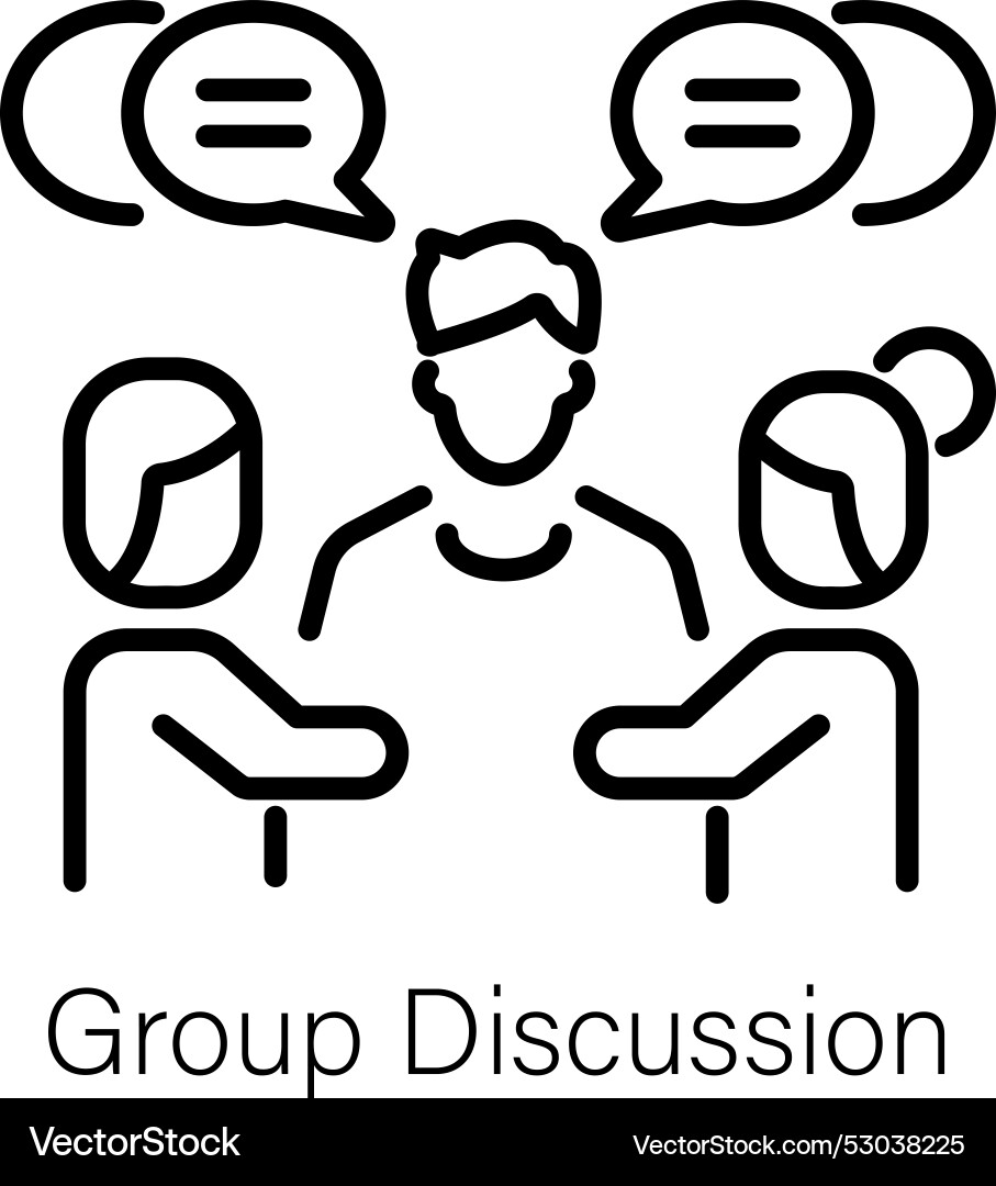 Group discussion Royalty Free Vector Image - VectorStock