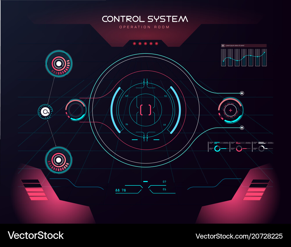 Interface ui design graphic hud Royalty Free Vector Image