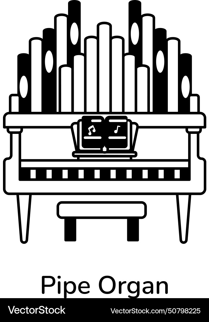 Pipe organ Royalty Free Vector Image - VectorStock